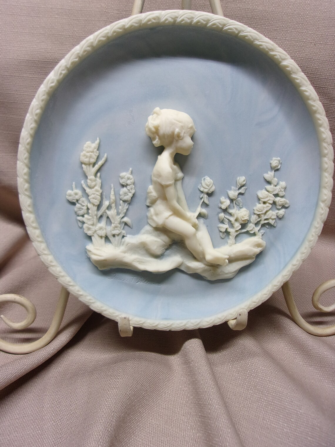 Frances Taylor Williams Artist,plate,cameos of Childhood,melissa,blue ...