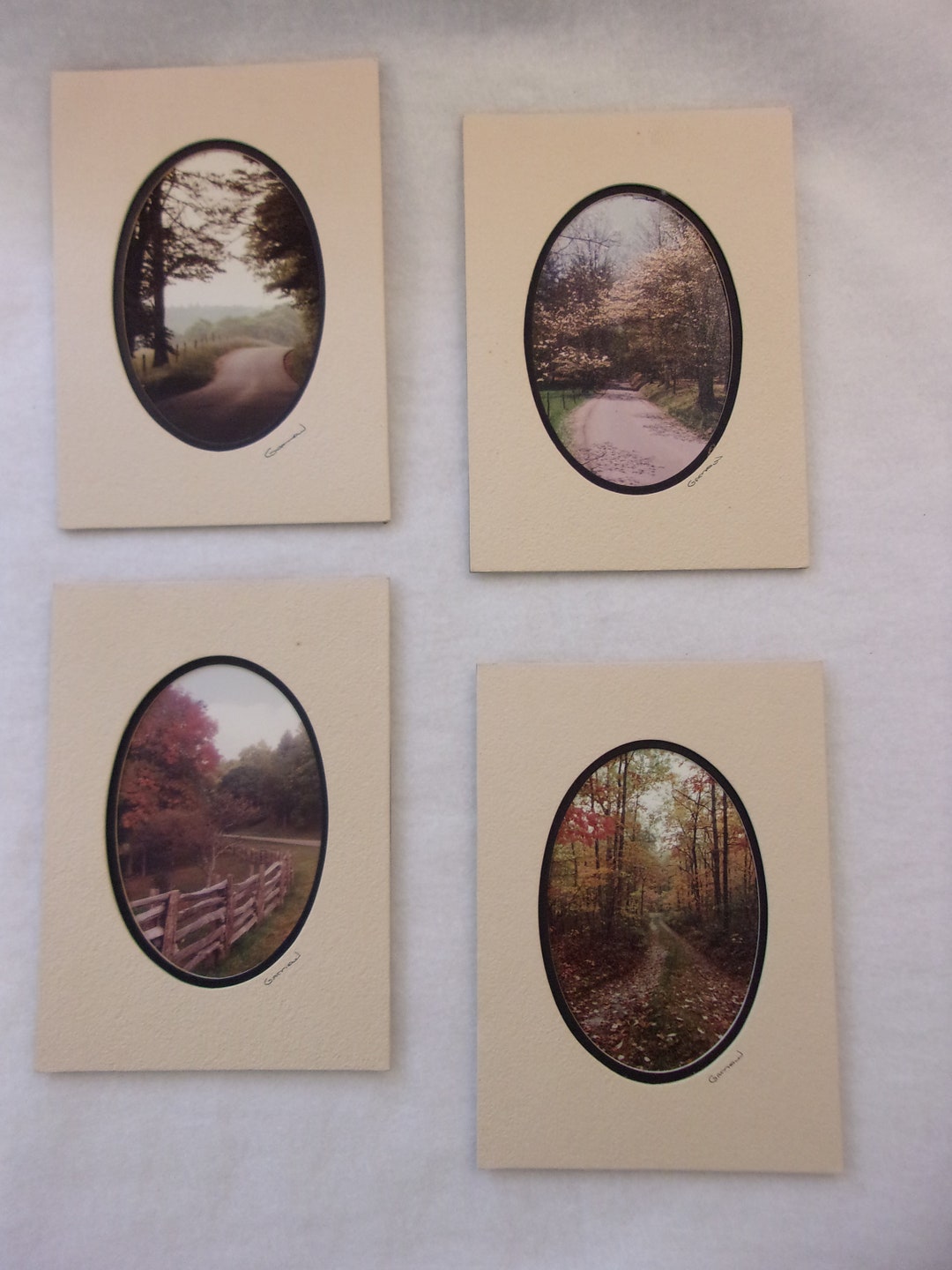 Vintage Landscape Photos,color Landscapes,autumn Photos With Mats,set ...