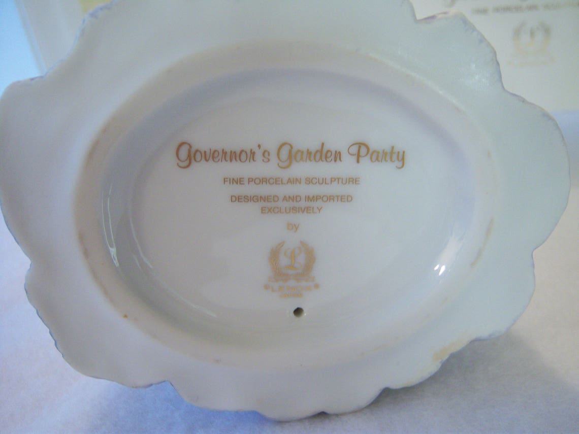 Lenox Figurine,fine Porcelain,made in Japan,governor's Garden Party ...