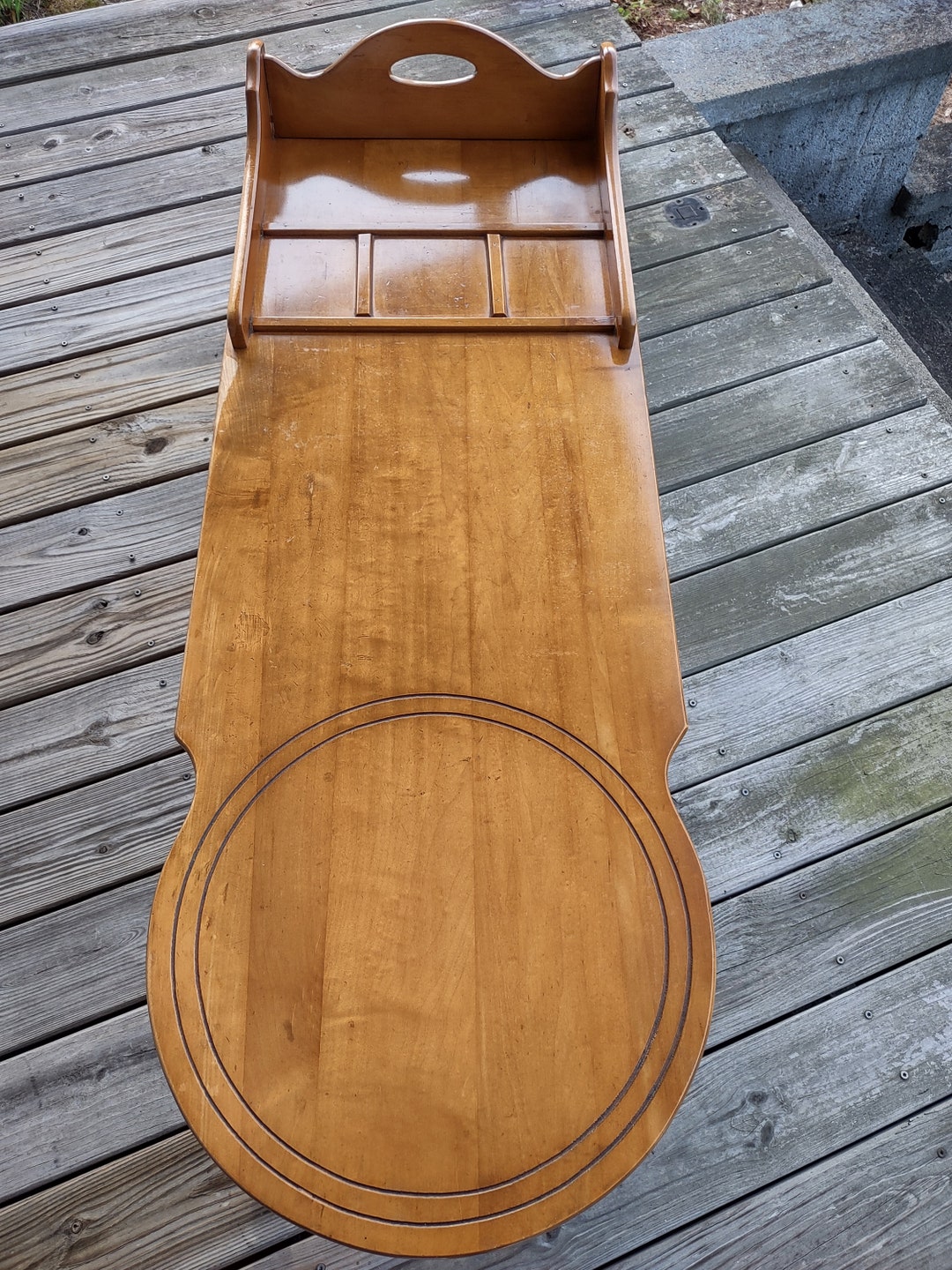 Cobbler Bench Table,bassett Furniture,vintage,maple Wood,drawer,50.75 ...