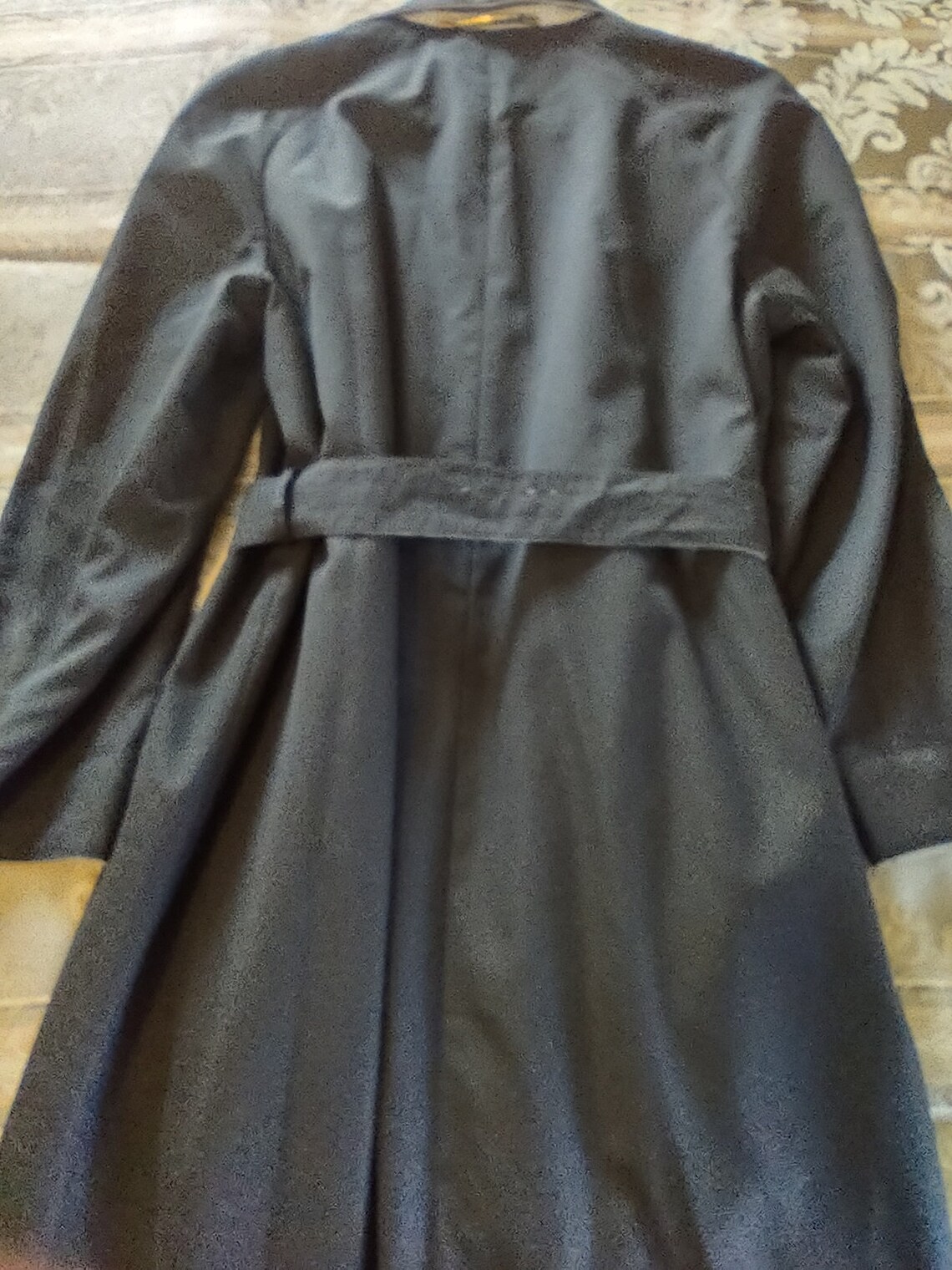 Etienne Aigner Vintage Coat,reversible Trench Coat,black & Gray,made in ...