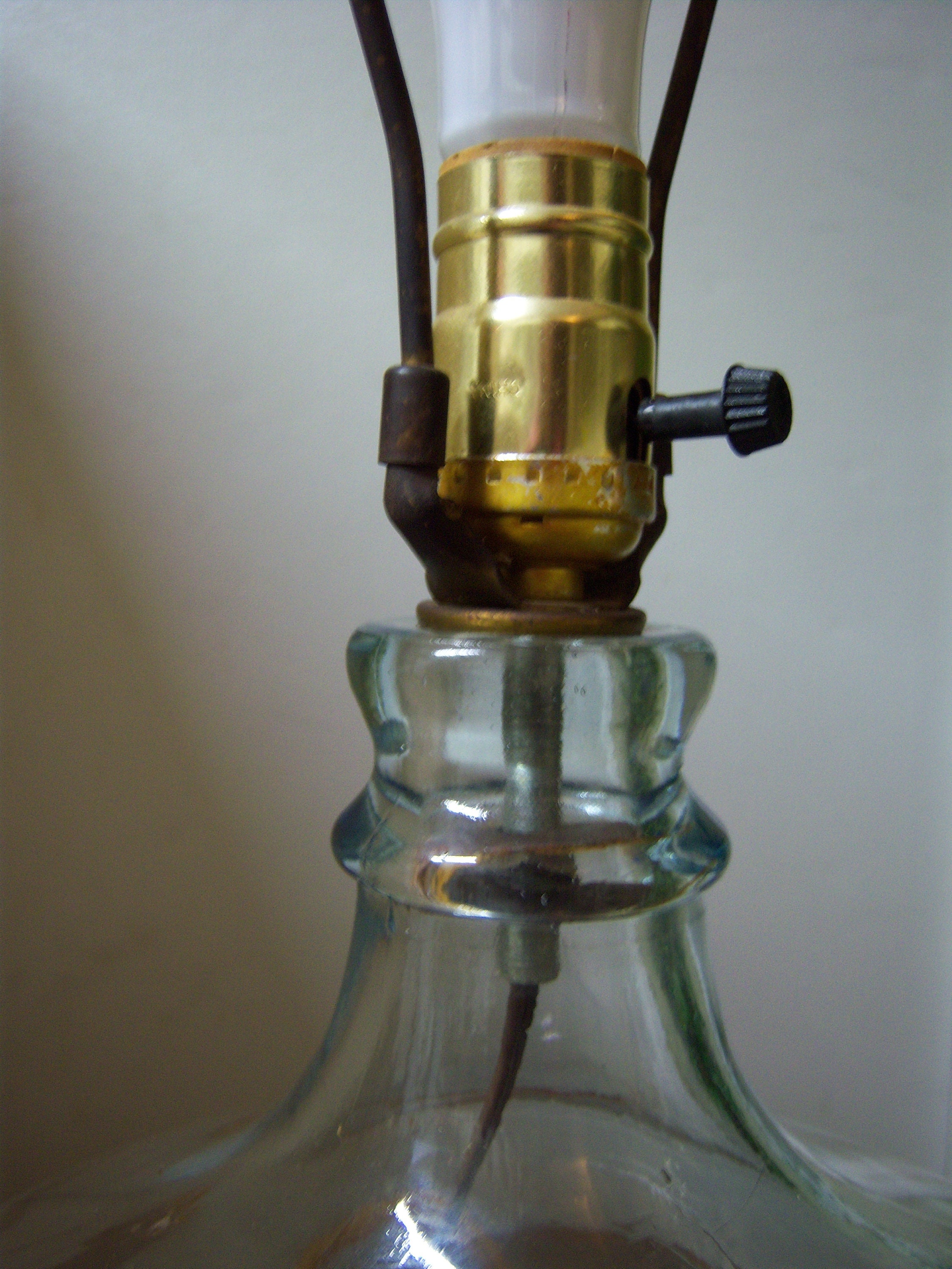 Boho Glass Base Lamp1970s Glass Lampstatement Lampterrarium - Etsy