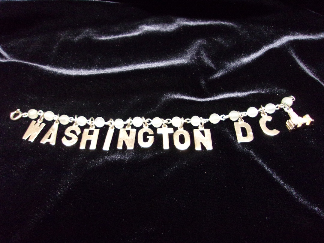 Vintage Washington DC Bracelet,gold Tone Bracelet,charm Bracelet,us ...
