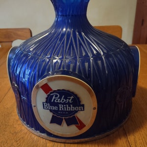 Pabst Blue Ribbon Beer Shade,hanging Advertisement,missing Light Kit ...