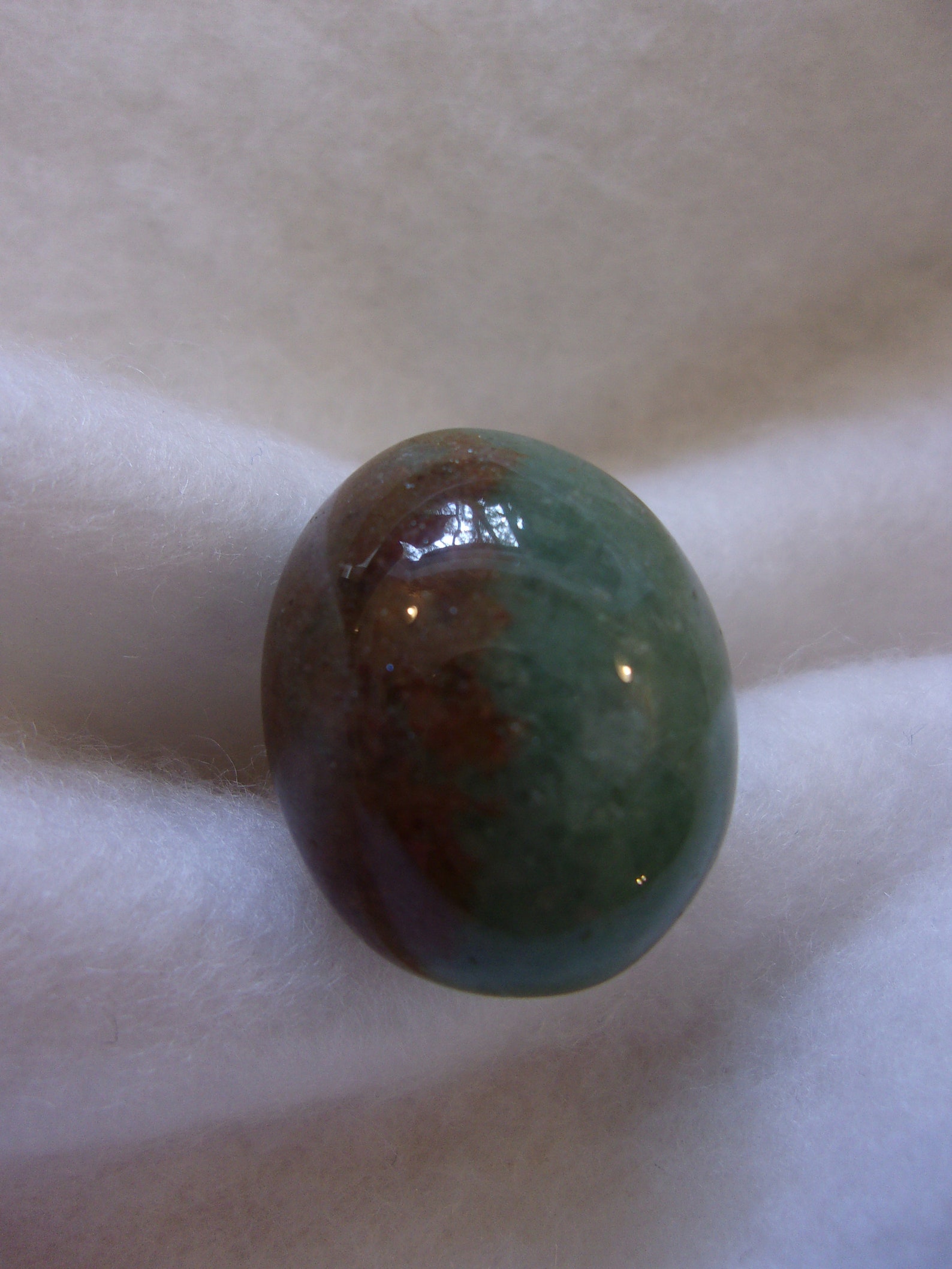 Vintage Polished Stone Ringtumbled Ringpossibly Green Rust - Etsy