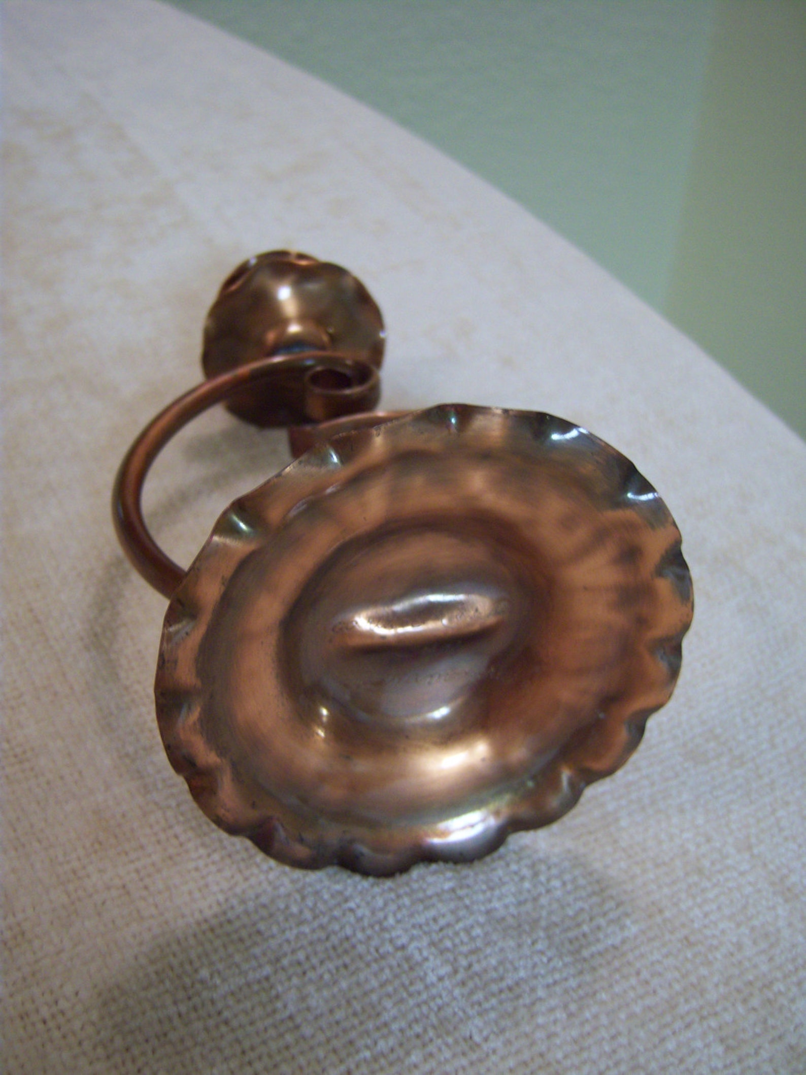 Gregorian Copper Bowl/gregorian Candlestick Holder/hand Hammered Copper ...