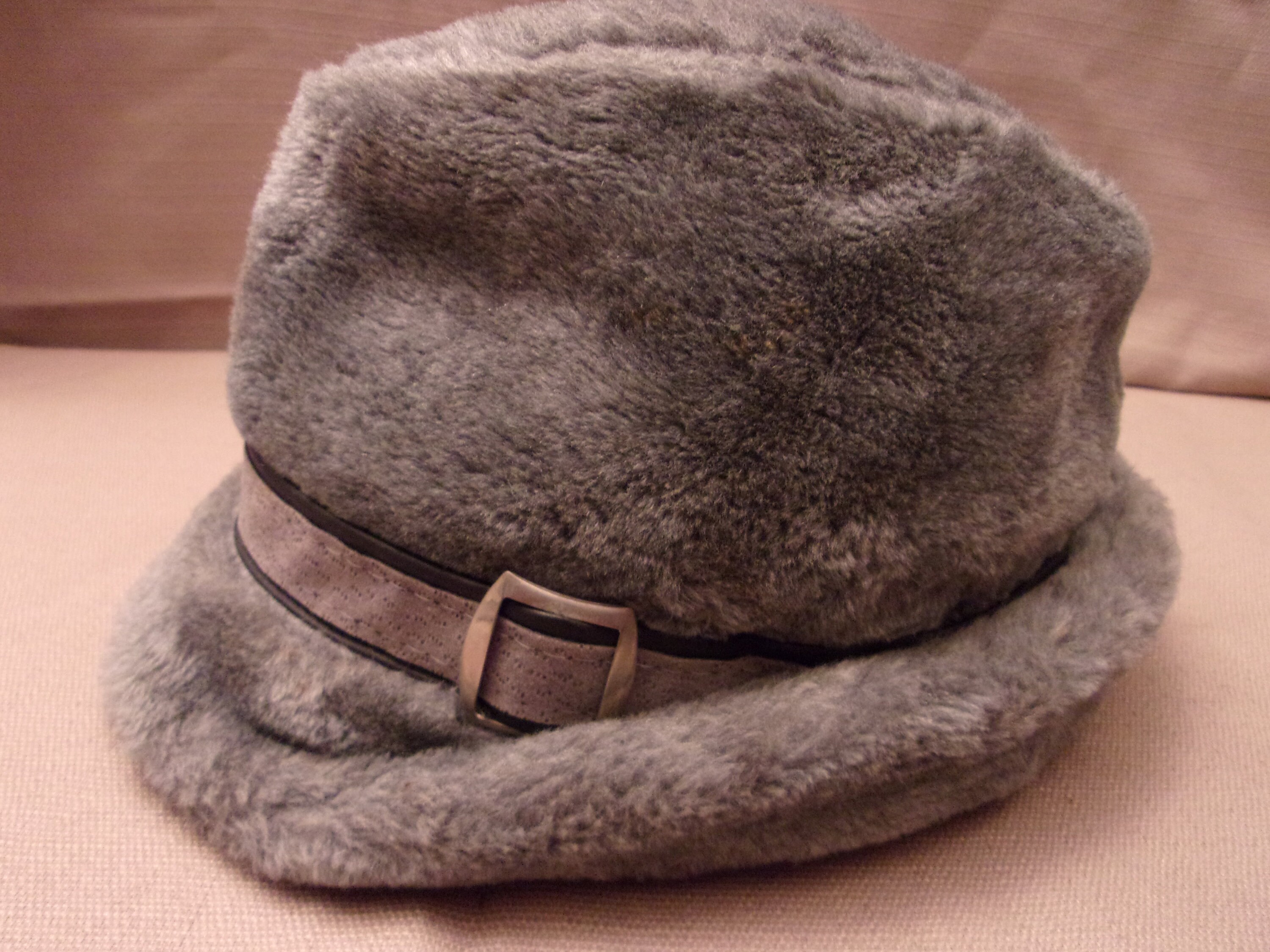 United Hatters Cap & Millinery,union Made,large,gray Faux Fur,gray Faux ...