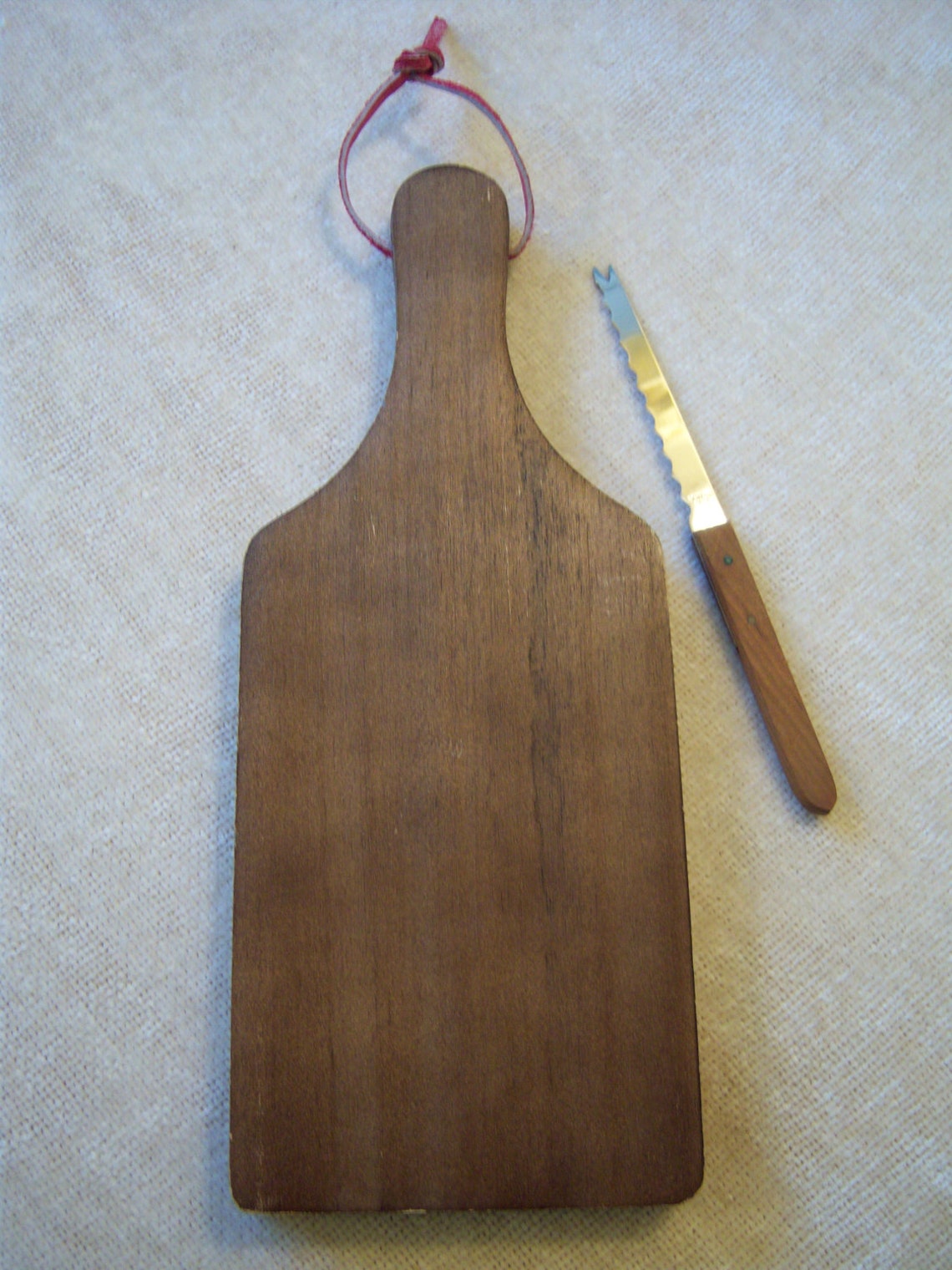 Vintage Small Wood and Ceramic Tile Cheese Board With Knife/blue and ...