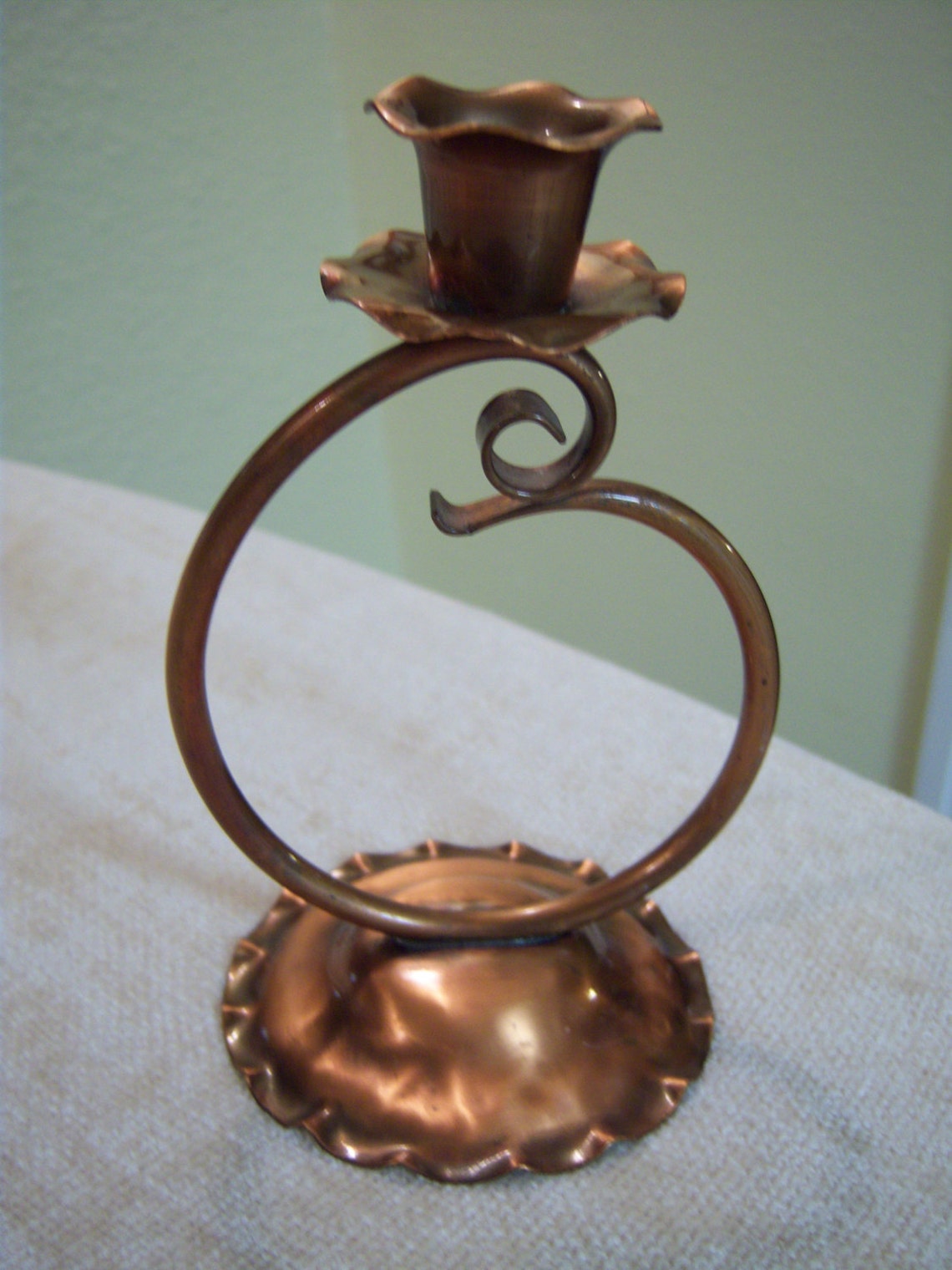 Gregorian Copper Bowl/gregorian Candlestick Holder/hand Hammered Copper ...