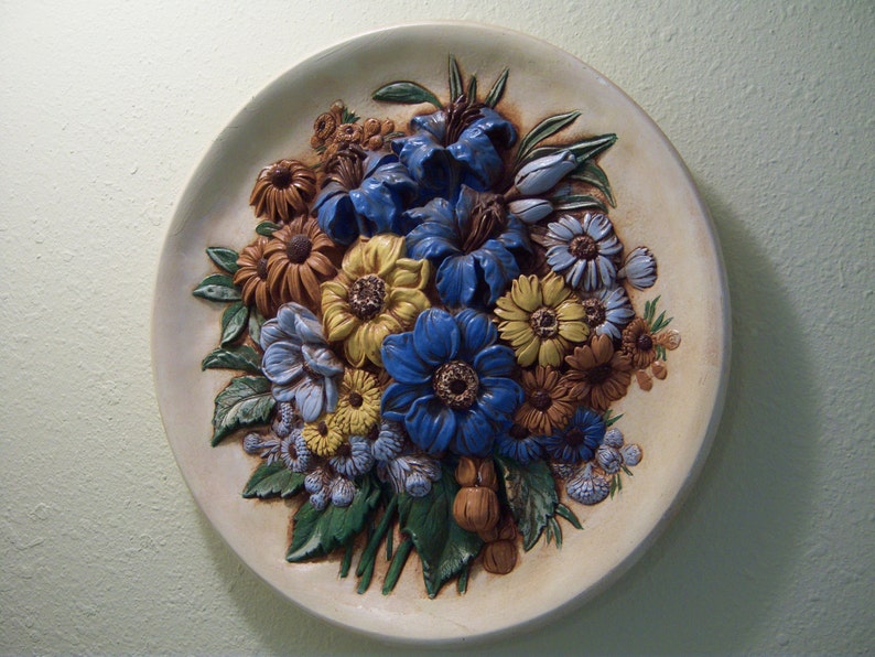 Vintage Chalk Ware Plate/chalk Ware - Etsy