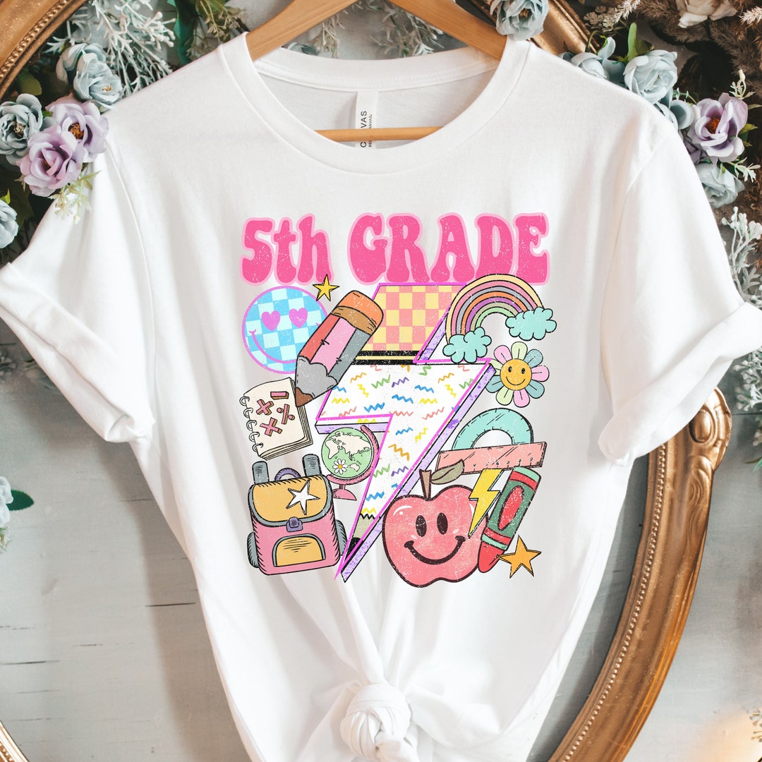 Fifth Grade Teacher Tshirt, First Day of School Shirt, Cute 5th Grade ...