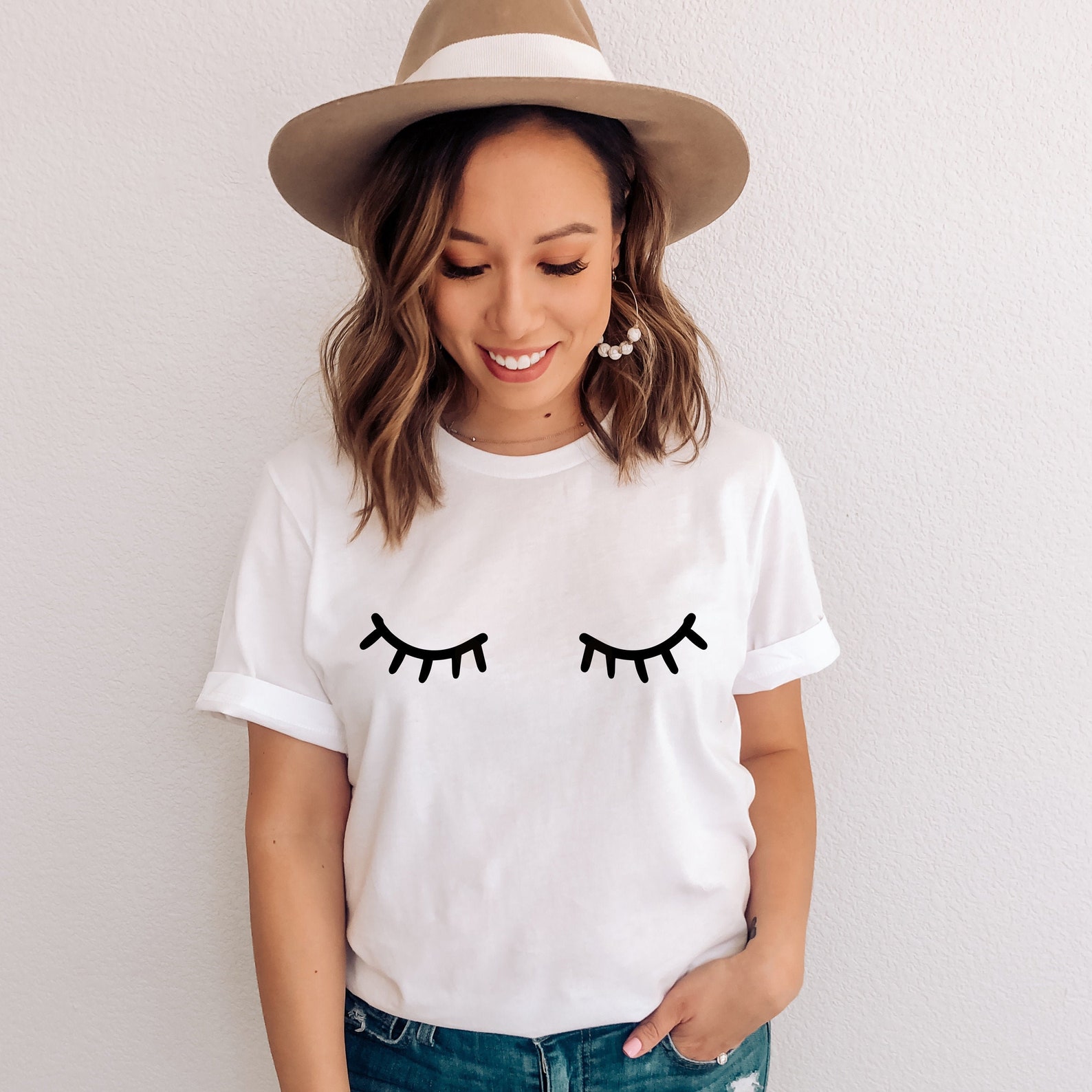 Eyelashes Shirt Lashes Shirt Woman Shirt Trendy Tees Lashes - Etsy