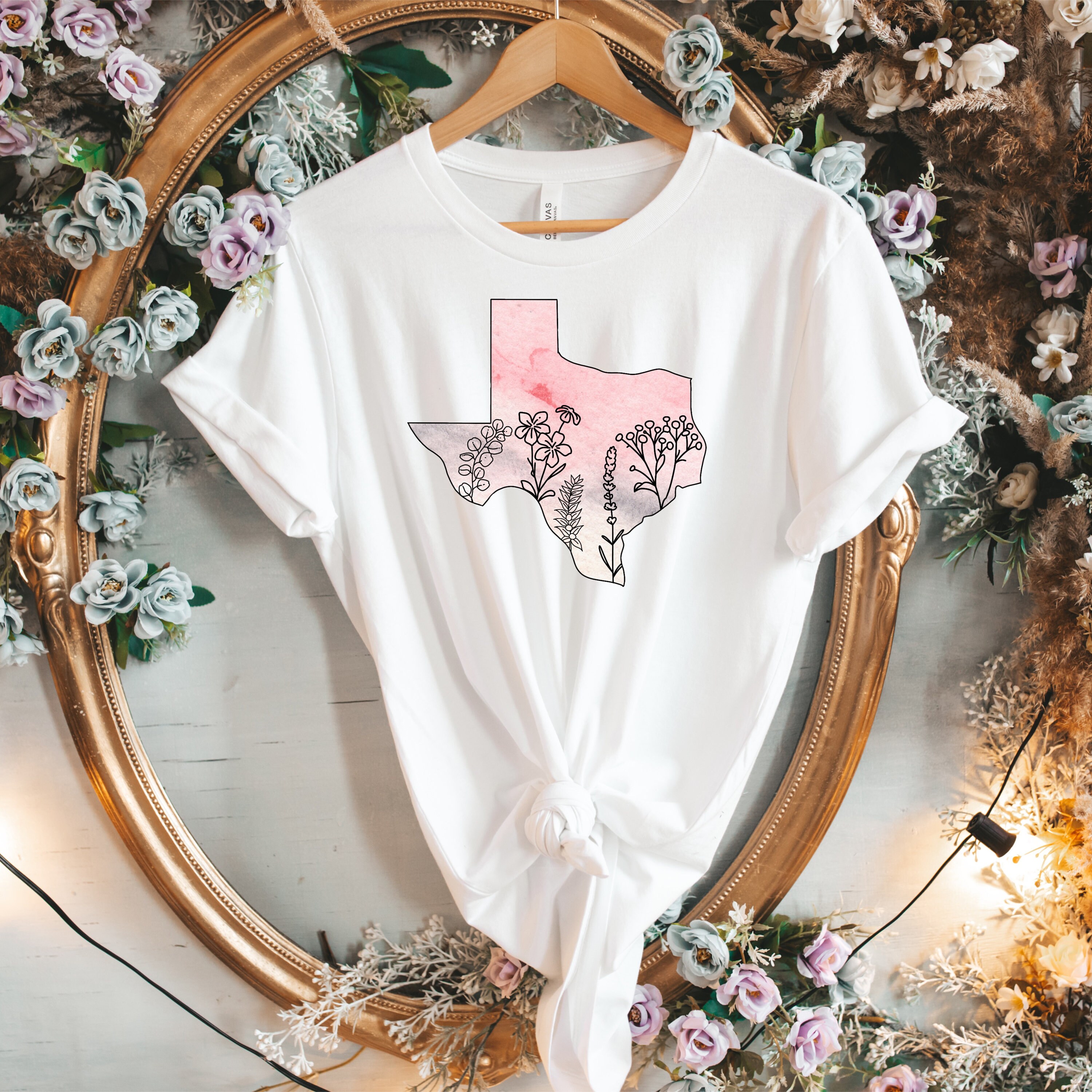 Texas Shirt Texas Strong Texas Gifts Texas Tshirt Floral Texas - Etsy