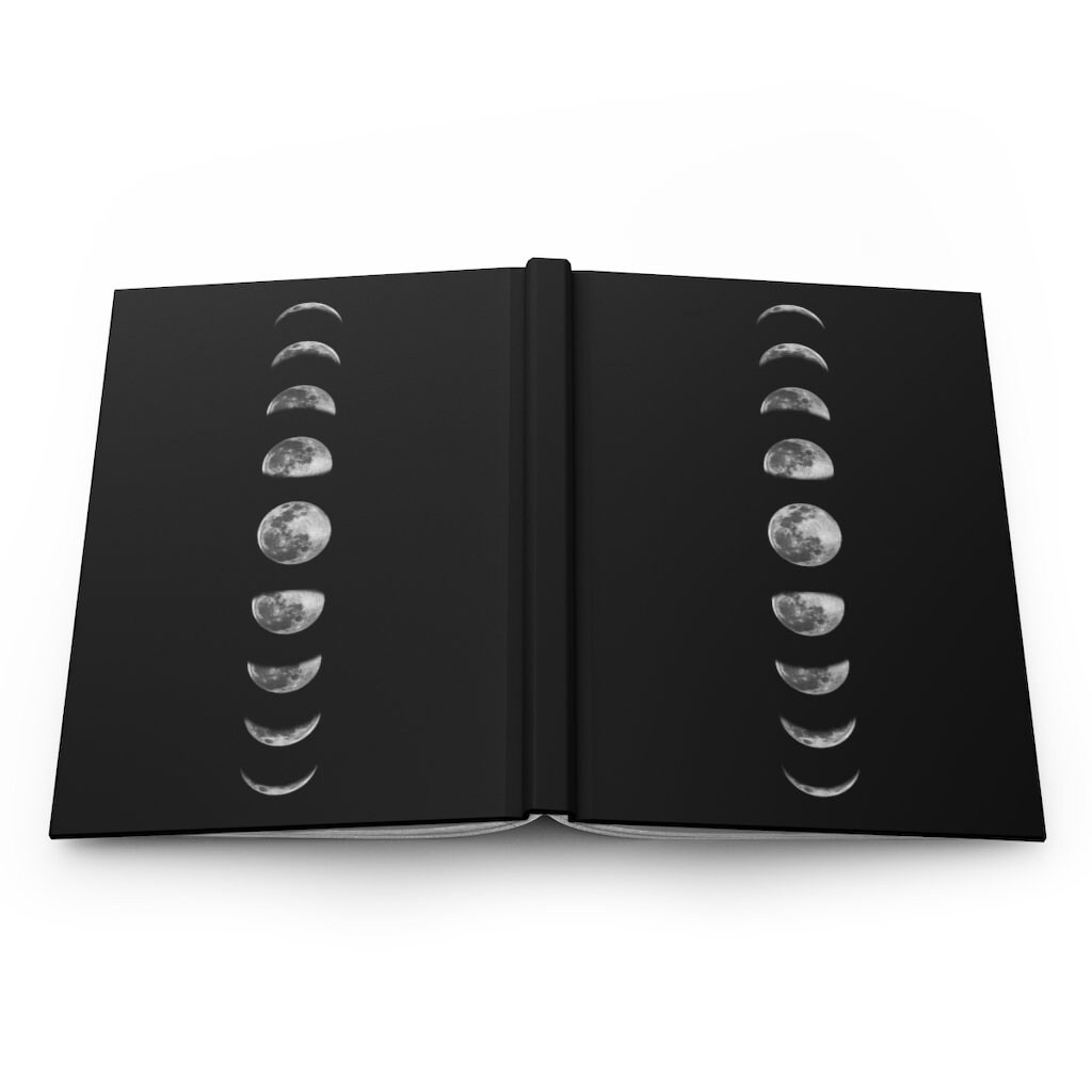 Moon Phase Diary Hardcover Bullet Journal Habit Tracker Yoga | Etsy