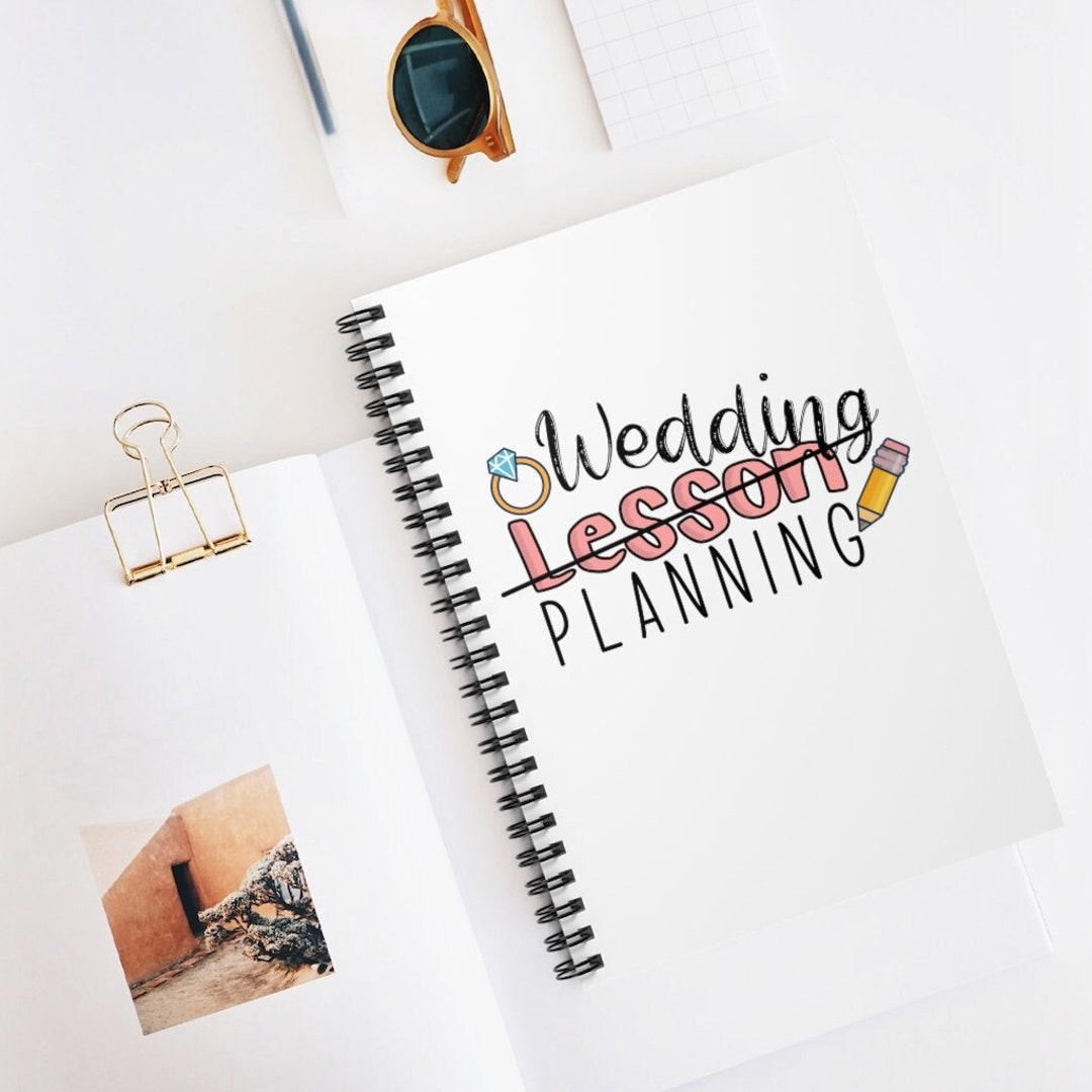 Engaged Teacher Bride Notebook Wedding Planning Bridal Shower Gift ...