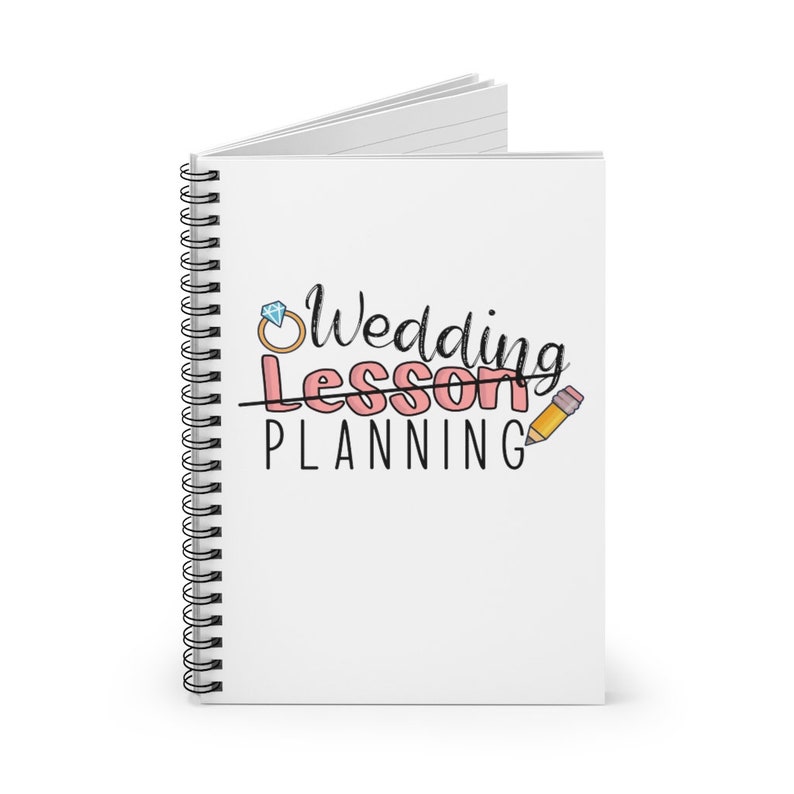 Engaged Teacher Bride Notebook Wedding Planning Bridal Shower Gift ...