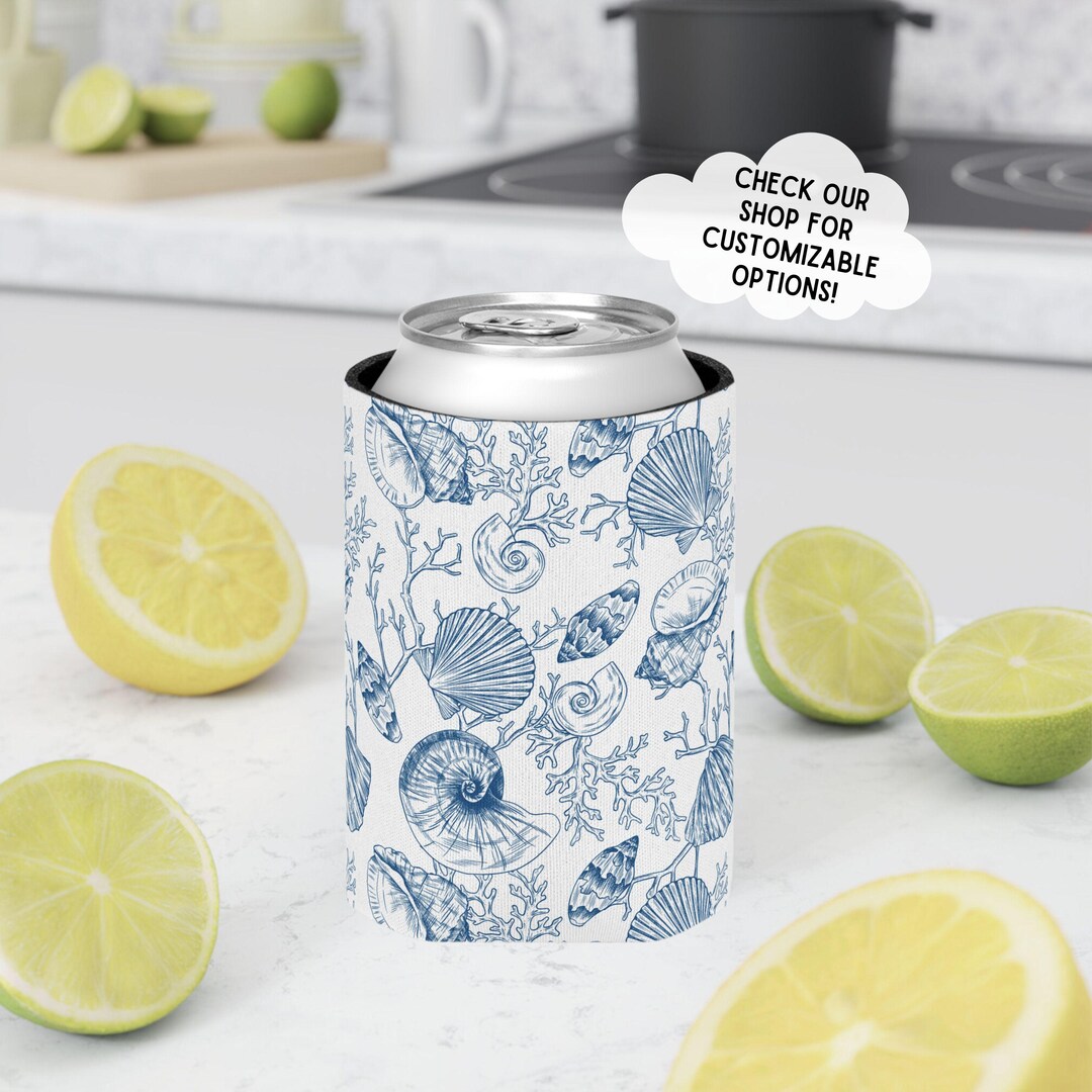 Coastal Coquette Can Cooler Preppy New England, Nantucket, Cape Cod ...