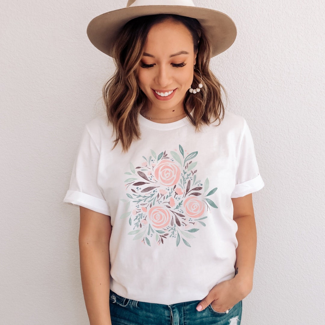 Flower Shirt Womens Spring Tshirt Mother’s Day Shirt Bride Tshirt ...