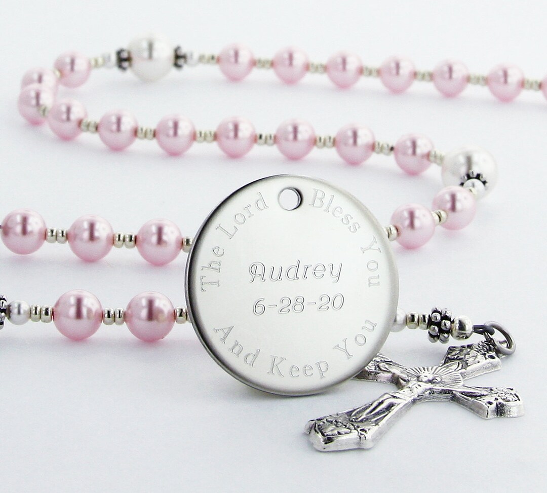 Girls First Communion Rosary, Communion Gift, Personalized Rosary ...