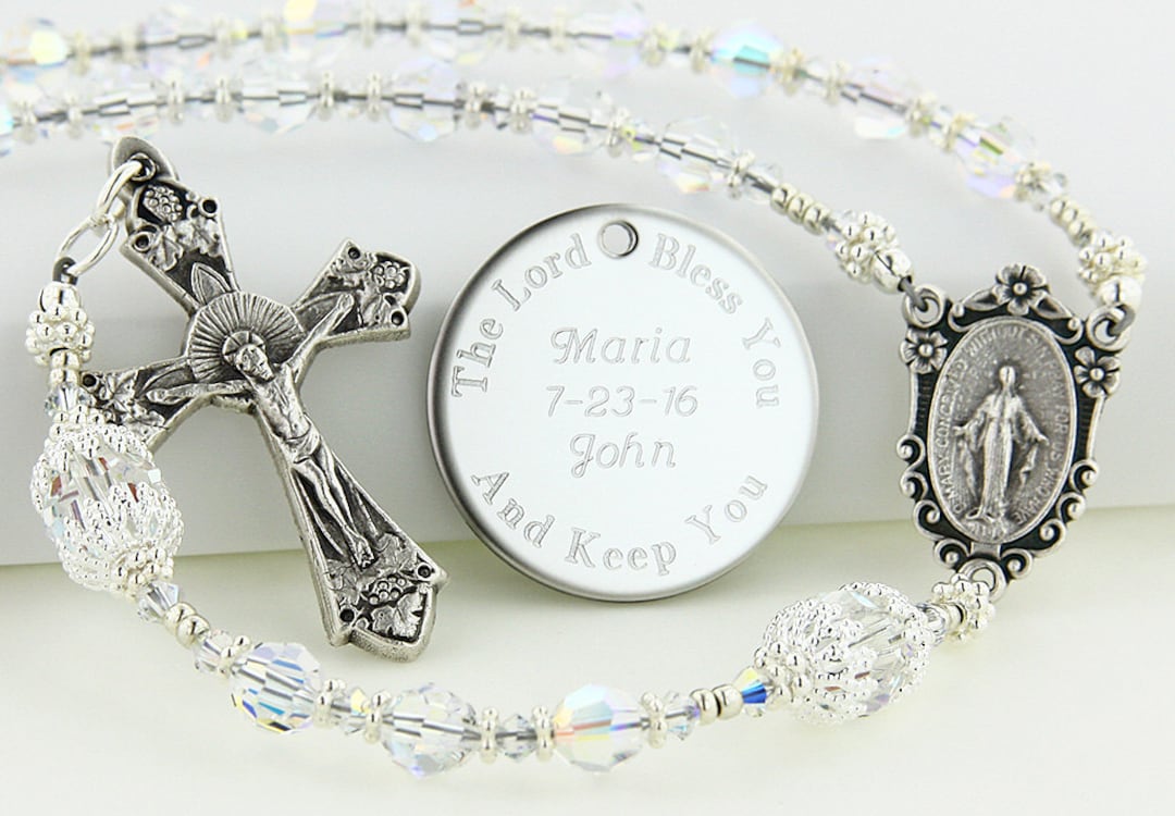 Wedding Rosary, Bride Rosary, Bridal Gift, Bouquet Rosary, Personalized ...