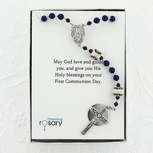 Boy's First Communion Rosary, Boy Rosary Beads, Sports Rosary, Boy ...