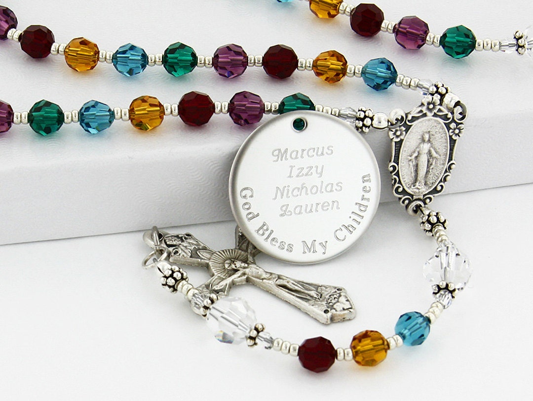 Mother's Rosary, Personalized Rosary, Rosary Beads, Birthday Rosary ...