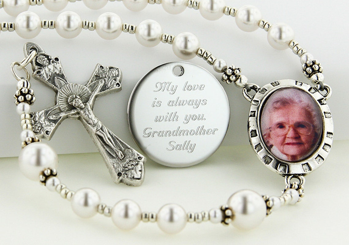 Memorial Rosary Personalized Rosary Photo Rosary Memory - Etsy