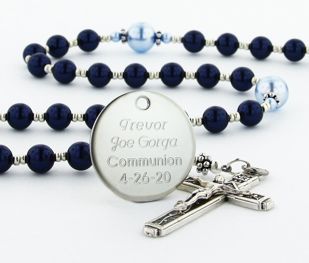 First Communion Rosary, Boy Communion Gift, Communion Bead ...