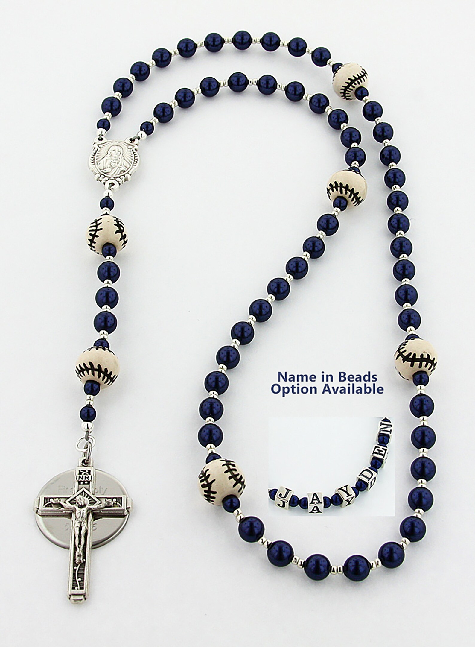 Boy's First Communion Rosary, Boy Rosary Beads, Sports Rosary, Boy ...
