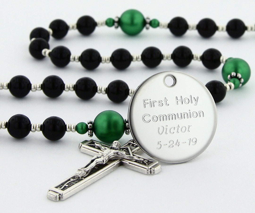 Communion Boys Rosary as First Communion Gift, Personalized Rosary ...