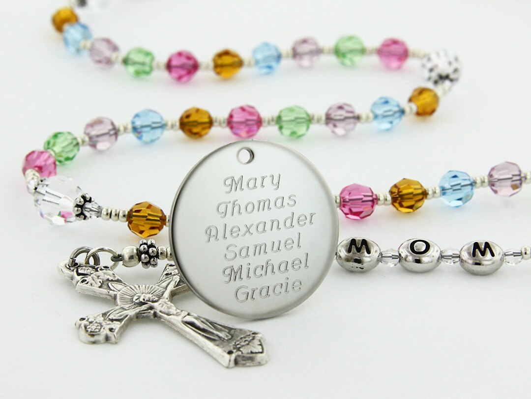 Personalized Mother's Rosary, Custom Rosaries for Mom or Grandma for ...