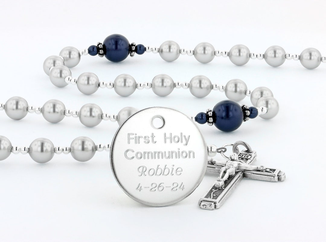 First Communion Rosary, Communion Gift, Personalized Rosary, Communion ...