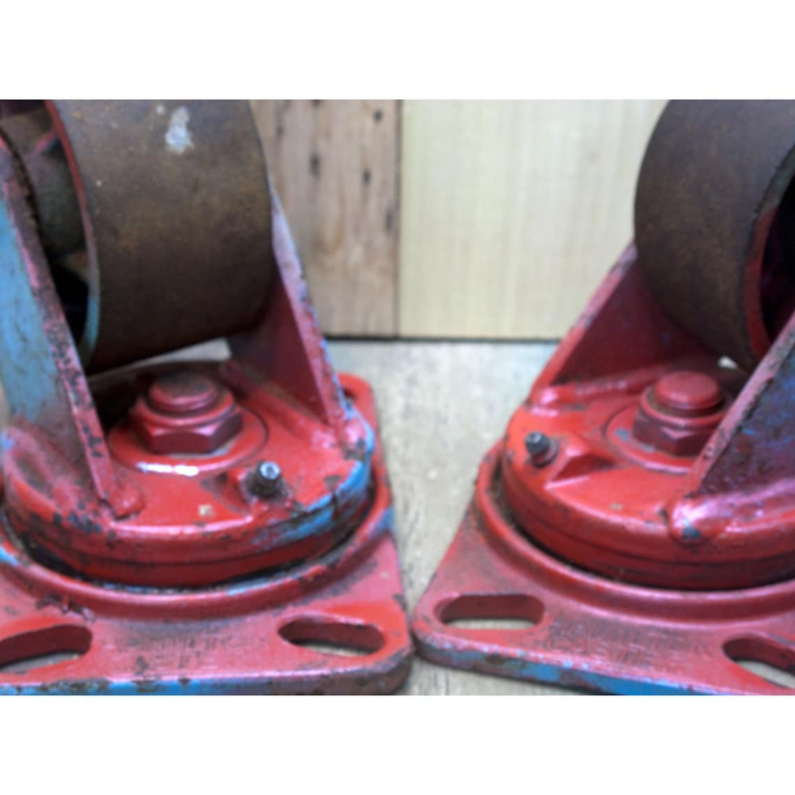 Vintage Pair of 4 Inch Steel Wheel Swivel Casters by Hamilton - Etsy