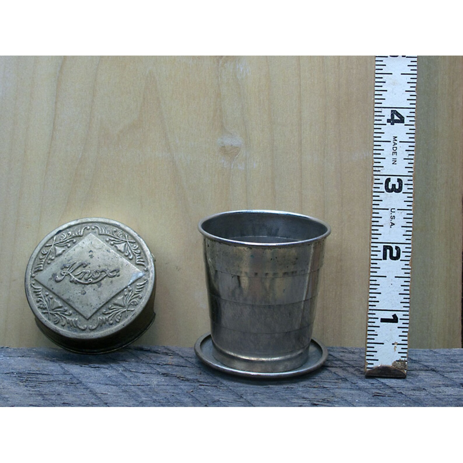Knox Antique Collapsible Metal Cup - Etsy