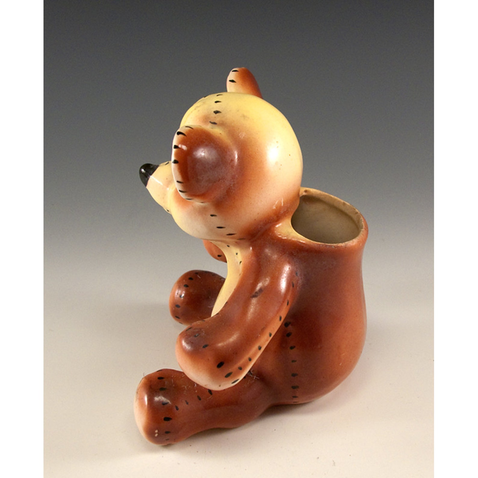 Vintage Ceramic Teddy Bear Flower Vase - Made in Japan - Etsy