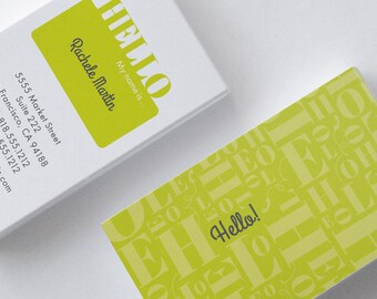 Hello My Name Is... Business Card Design Template - Etsy