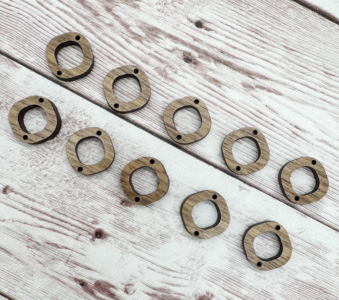 Open Rounded Diamond Connectors 2 Hole Earring Blanks Set of 5 Pair DIY ...