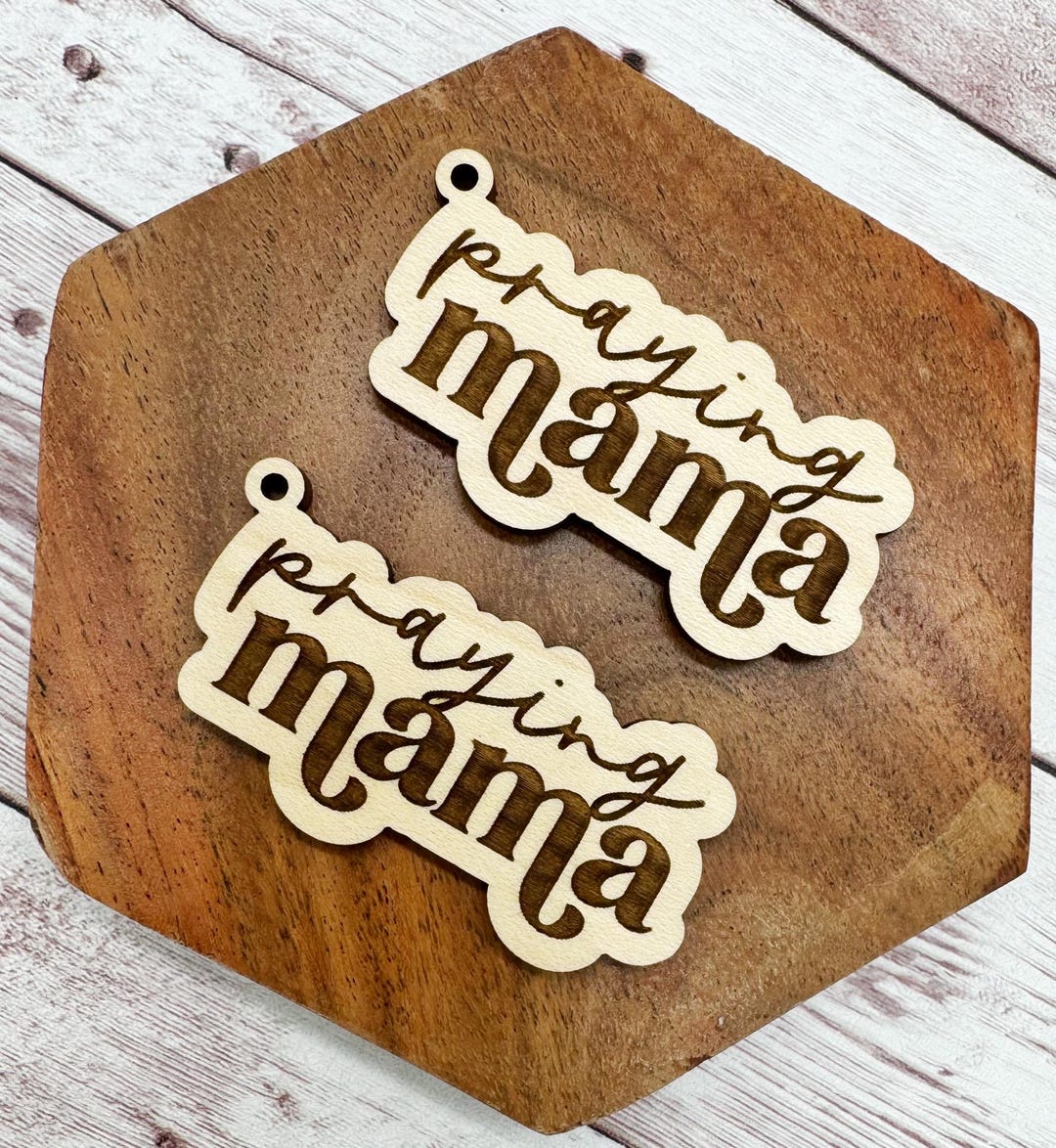 Praying Mama Set of 2 Engraved Keychain Blanks DIY - Etsy