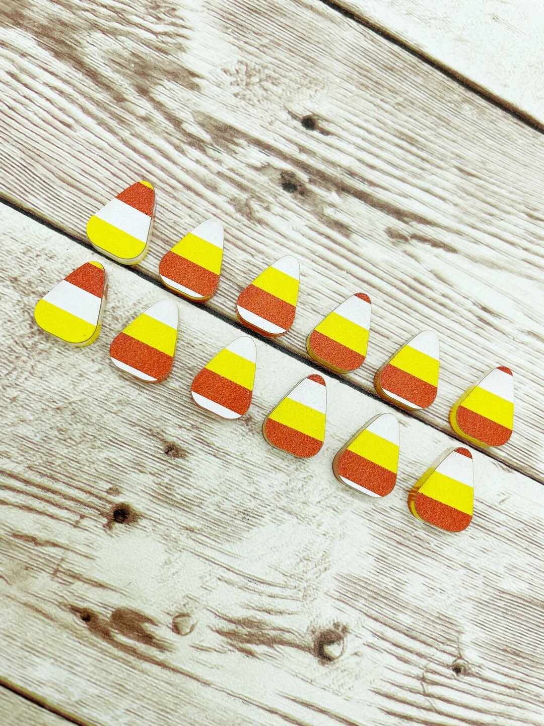 Acrylic Candy Corn Stud Earring Blanks Set of 6 Pair DIY Jewelry Making - Etsy