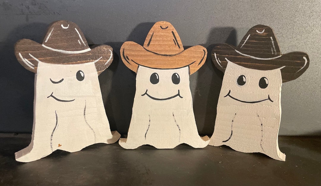 Cowboy Ghost/ Rustic Halloween Decor/ Country Ghost/ Cowboy Decor ...