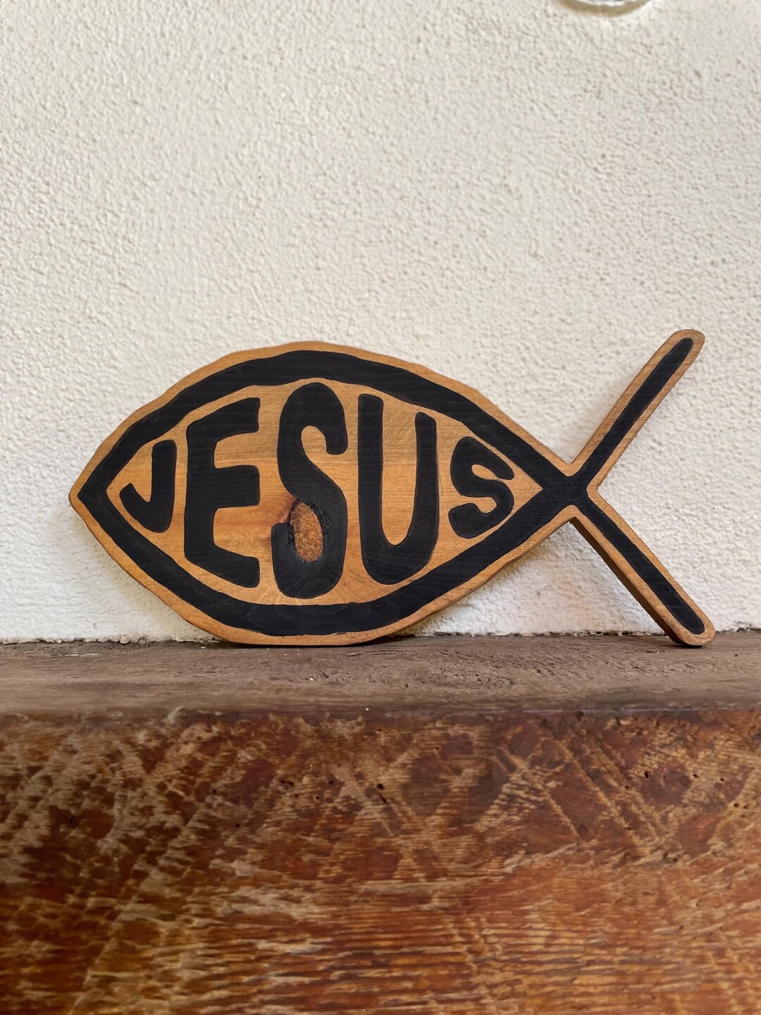 Jesus Fish Sign/yeshua Sign/ Fish Sign/leaning Sign/handmade - Etsy