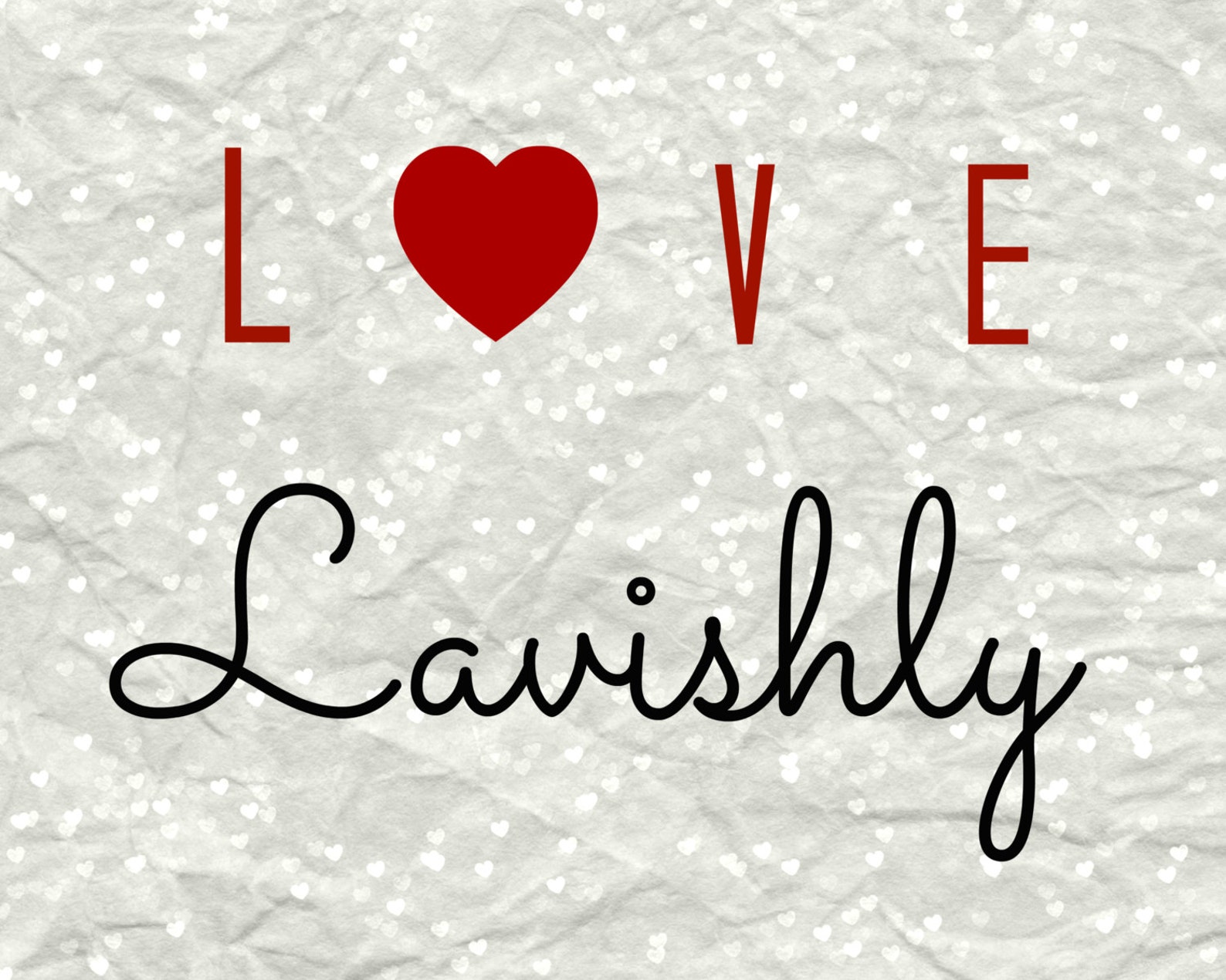 Love Lavishly Red Typography and Wall Decor Valentine's - Etsy