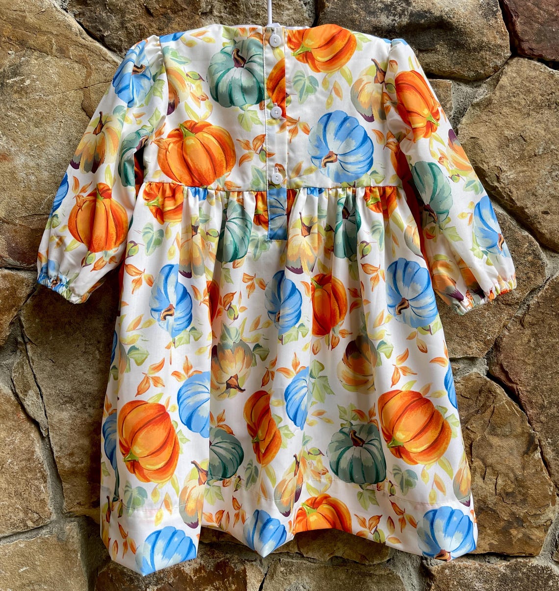 SALE! Girls Classic Smocked Pumpkin Dress Thanksgiving Fall Halloween ...