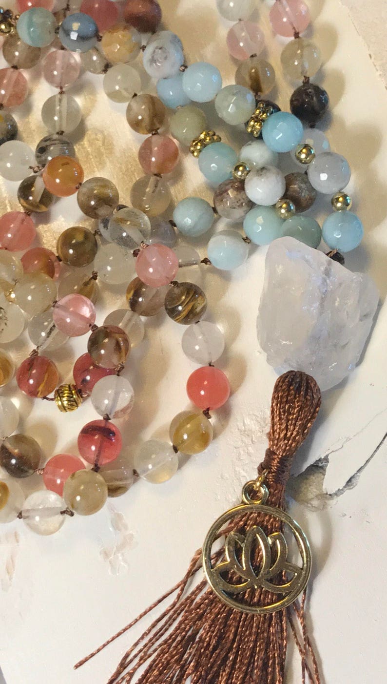 Soothing Mala/healing Mala/108 Bead Mala/mala Necklace/prayer Beads ...