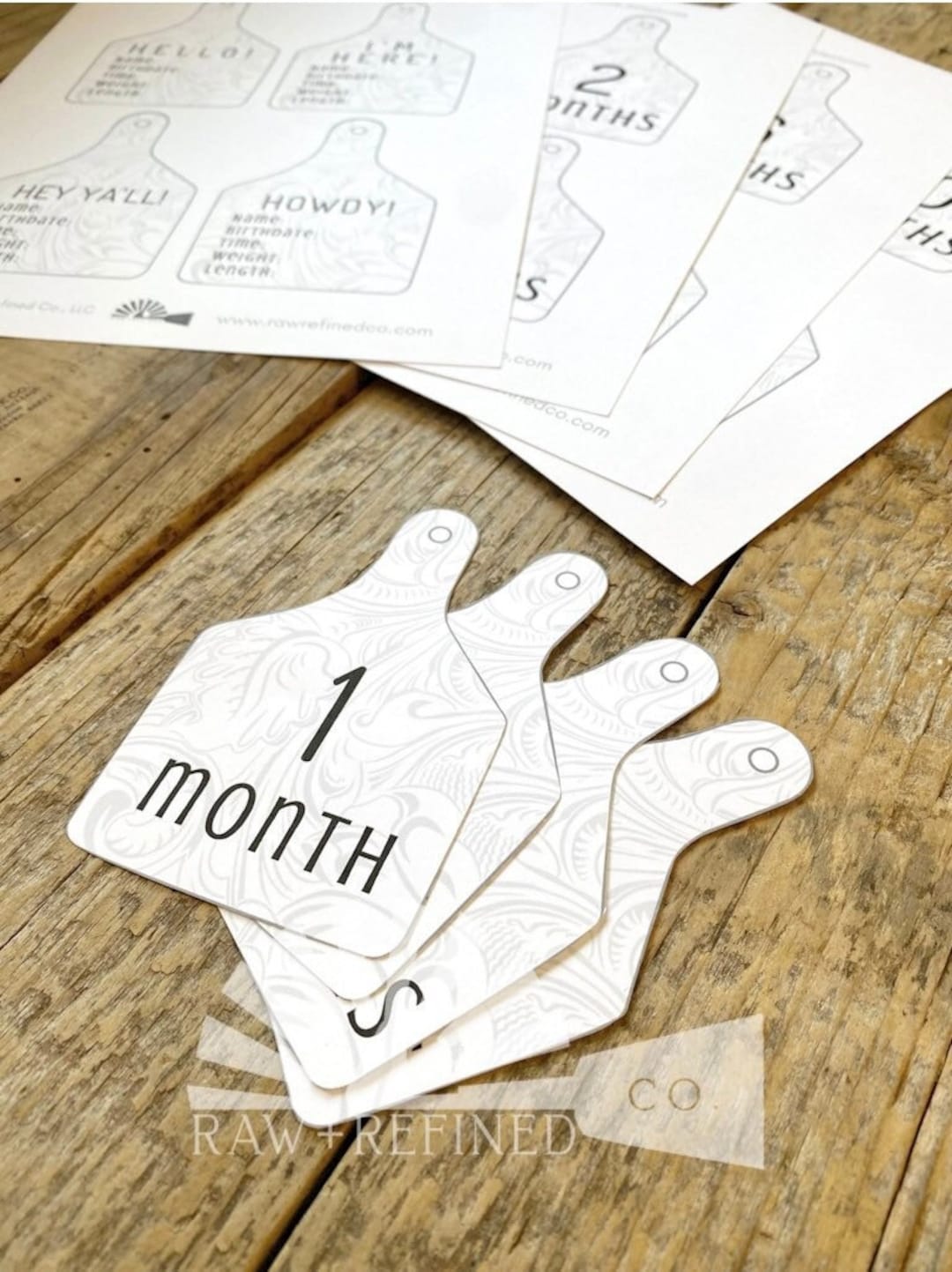 Baby Monthly Milestone | DIY Digital Download | Baby Milestone Cards ...