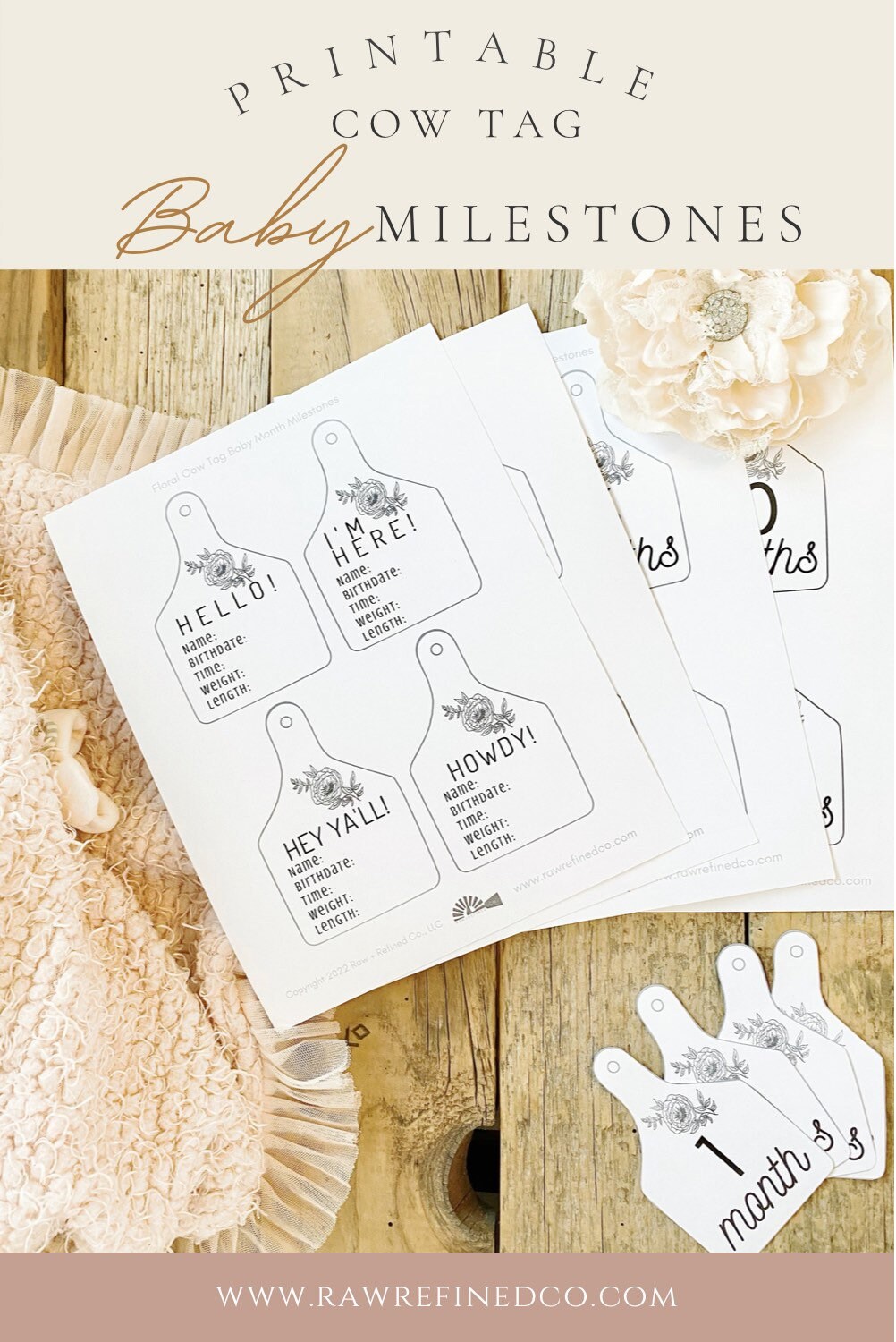 Printable Baby Month Tag
