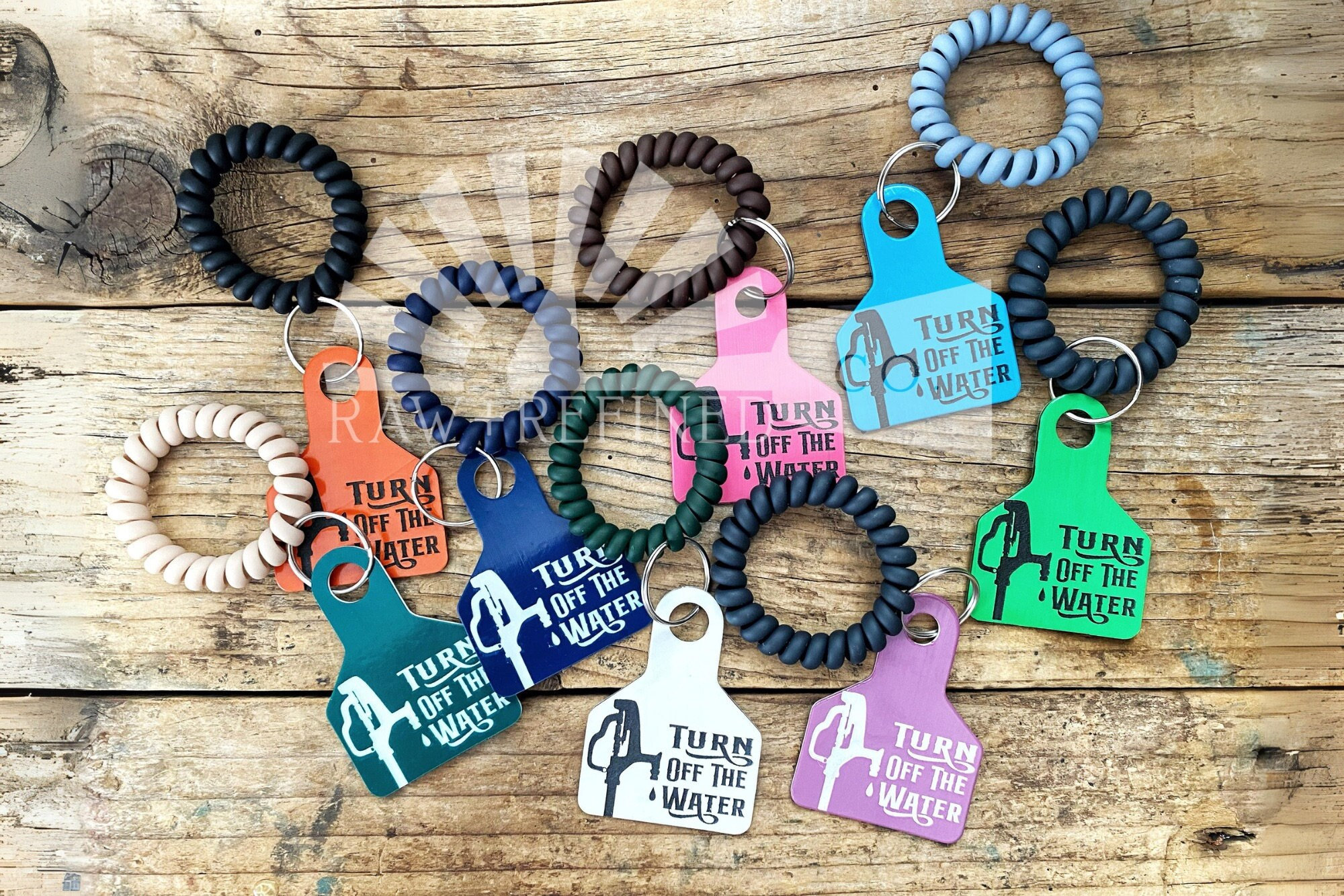 Turn off Water Reminder Cow Tag Keychain: Farm Ranch Gift - Etsy
