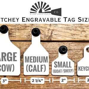 Personalized Laser Engraved Cow Ear Tag: Custom Cattle Tag - Etsy
