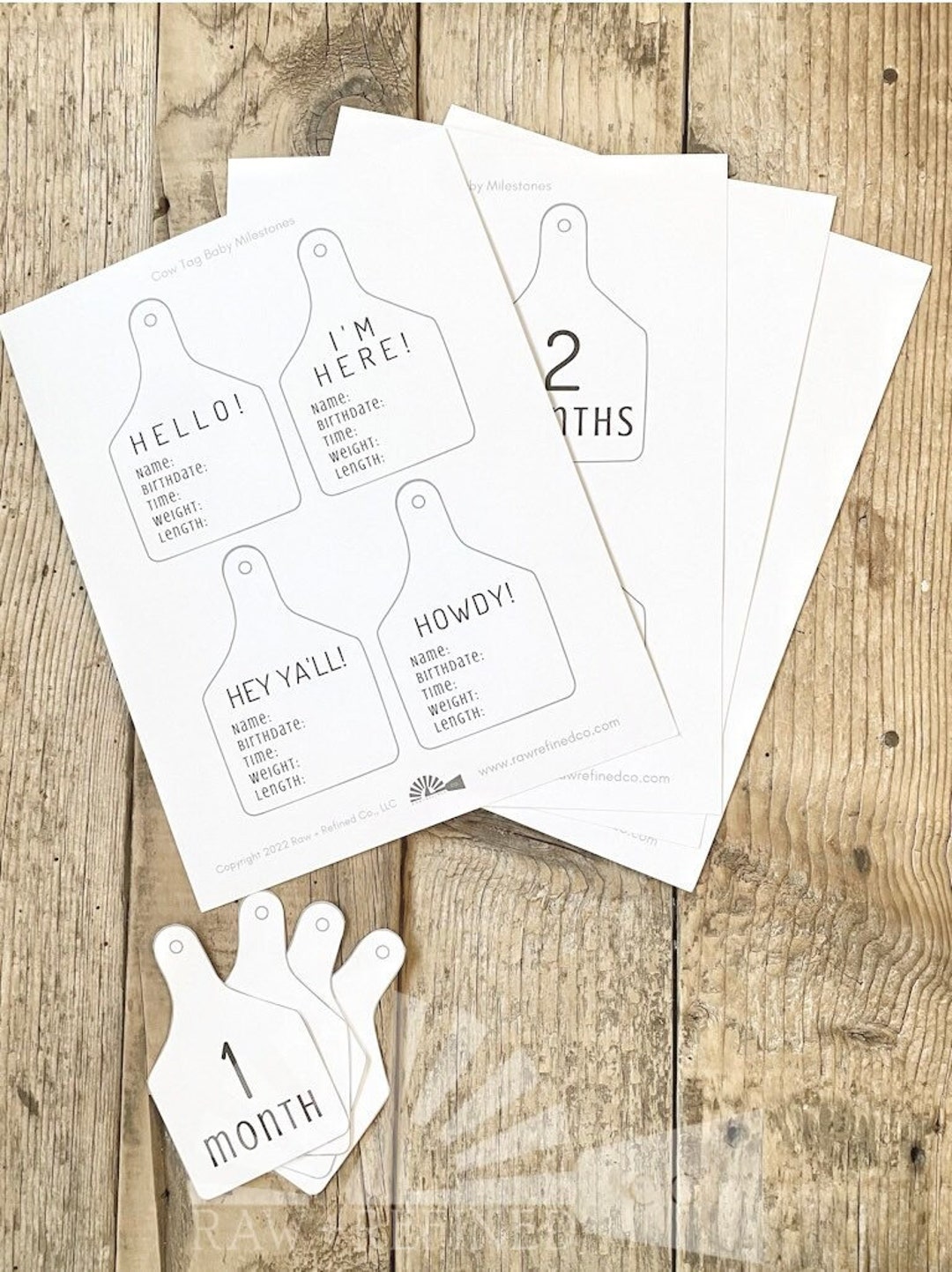 Baby Monthly Milestone | DIY Digital Download | Baby Milestone Cards ...