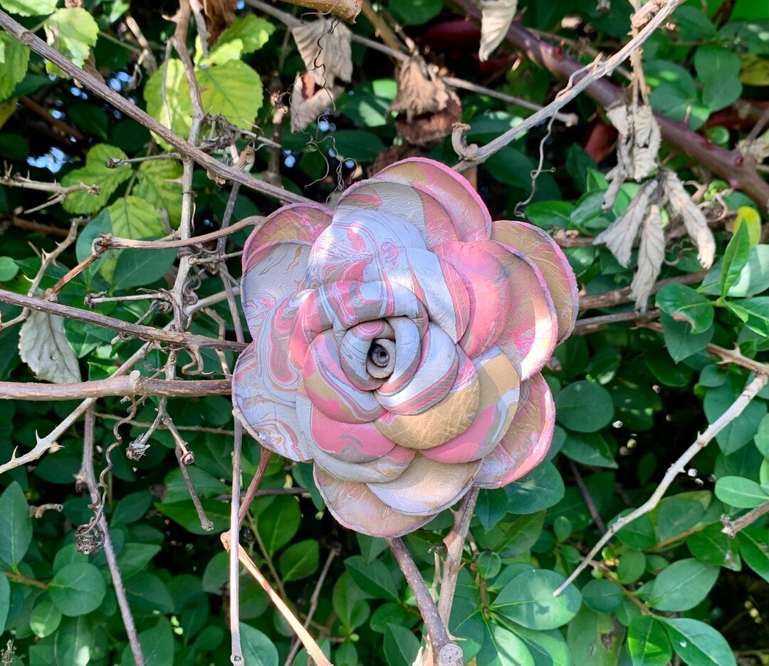 Leather Rose, 3rd Anniversary Gift, Leather Flowers, Leather Wedding ...